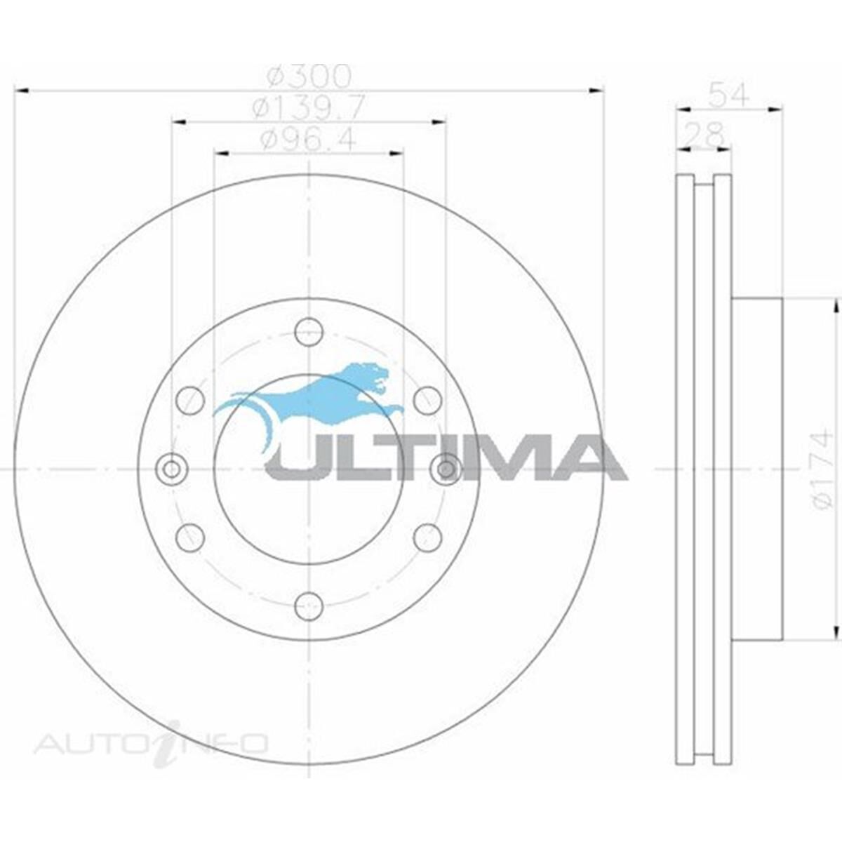 Ultima Brake Rotor - Single, AAP2871 | Supercheap Auto