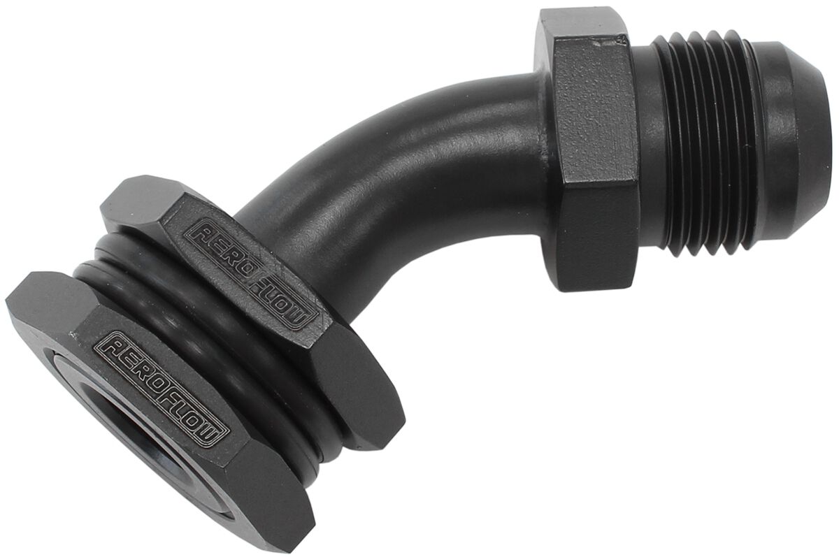 Aeroflow Bulkhead 45 Turbo Drain -10An Male Oil Pan Sump Adapter ...