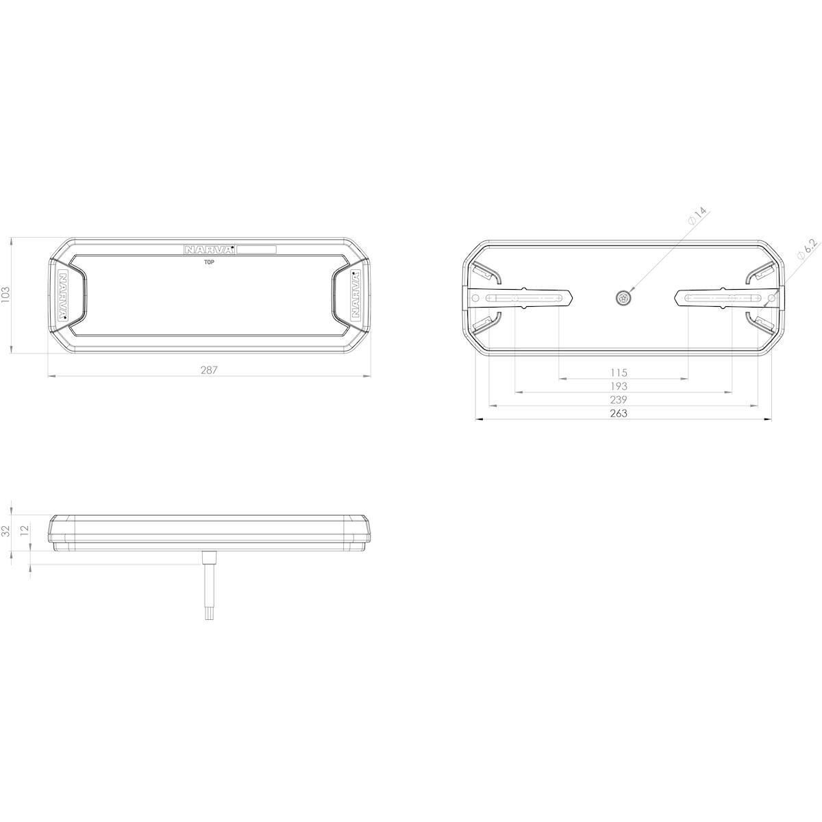 Narva 9-33V LED Rear Stop/Tail, Sequential Direction Indicator Lamp ...