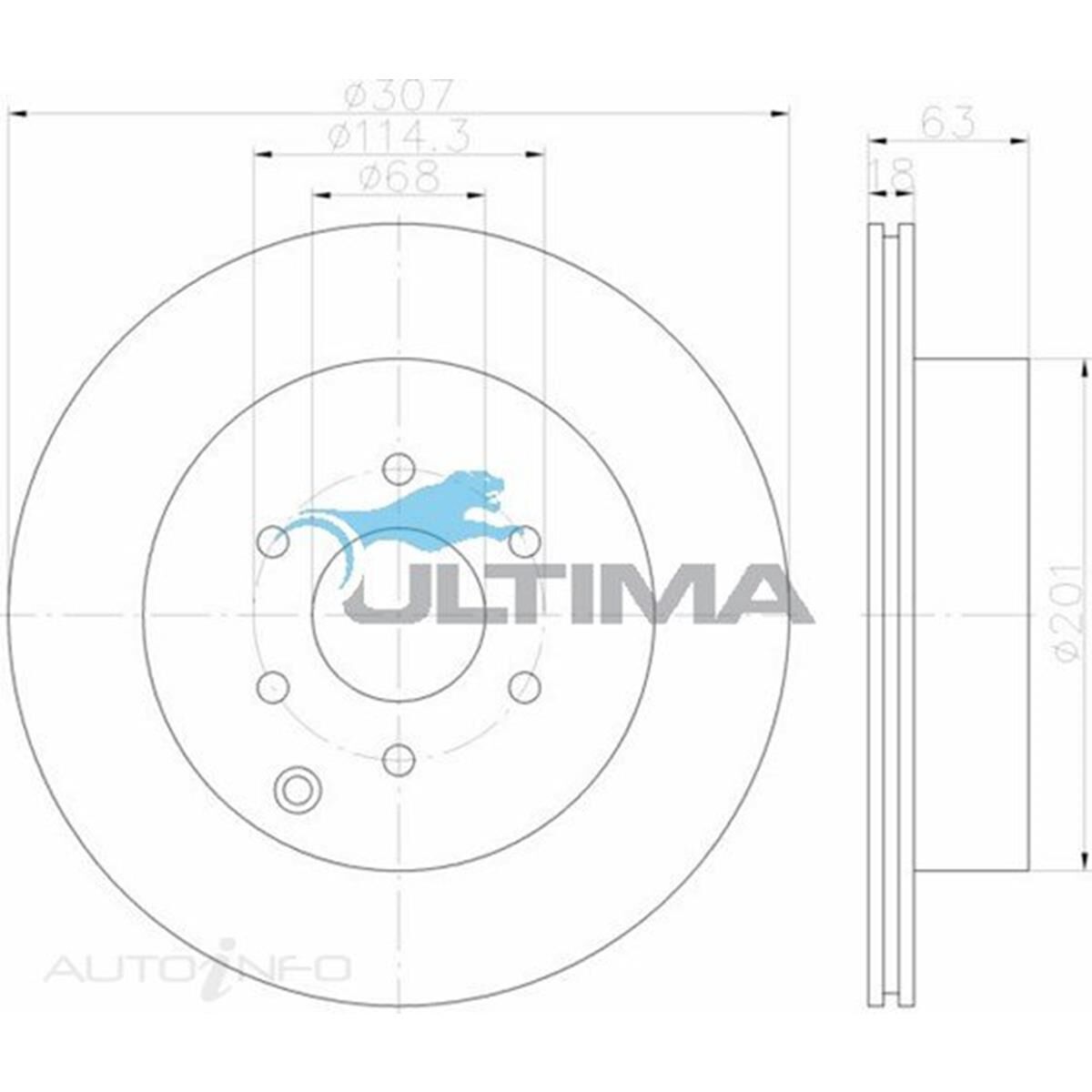 Ultima Brake Rotor - Single, AAP2311 | Supercheap Auto