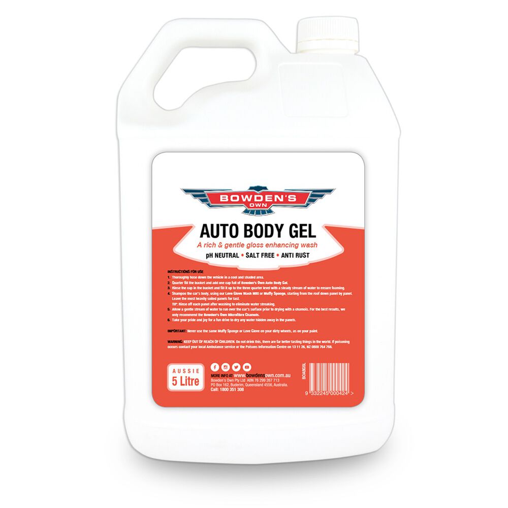Bowden's Own Auto Body Gel Car Wash 5L Value Pack - BOABG5L ...