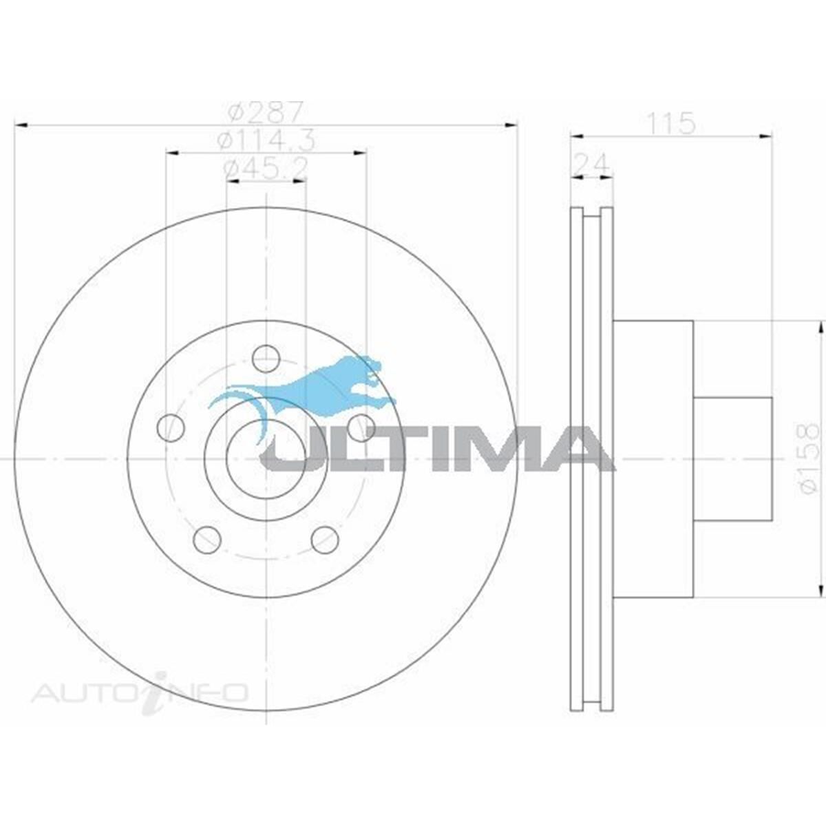 Ultima Brake Rotor - Single, AAP110B | Supercheap Auto