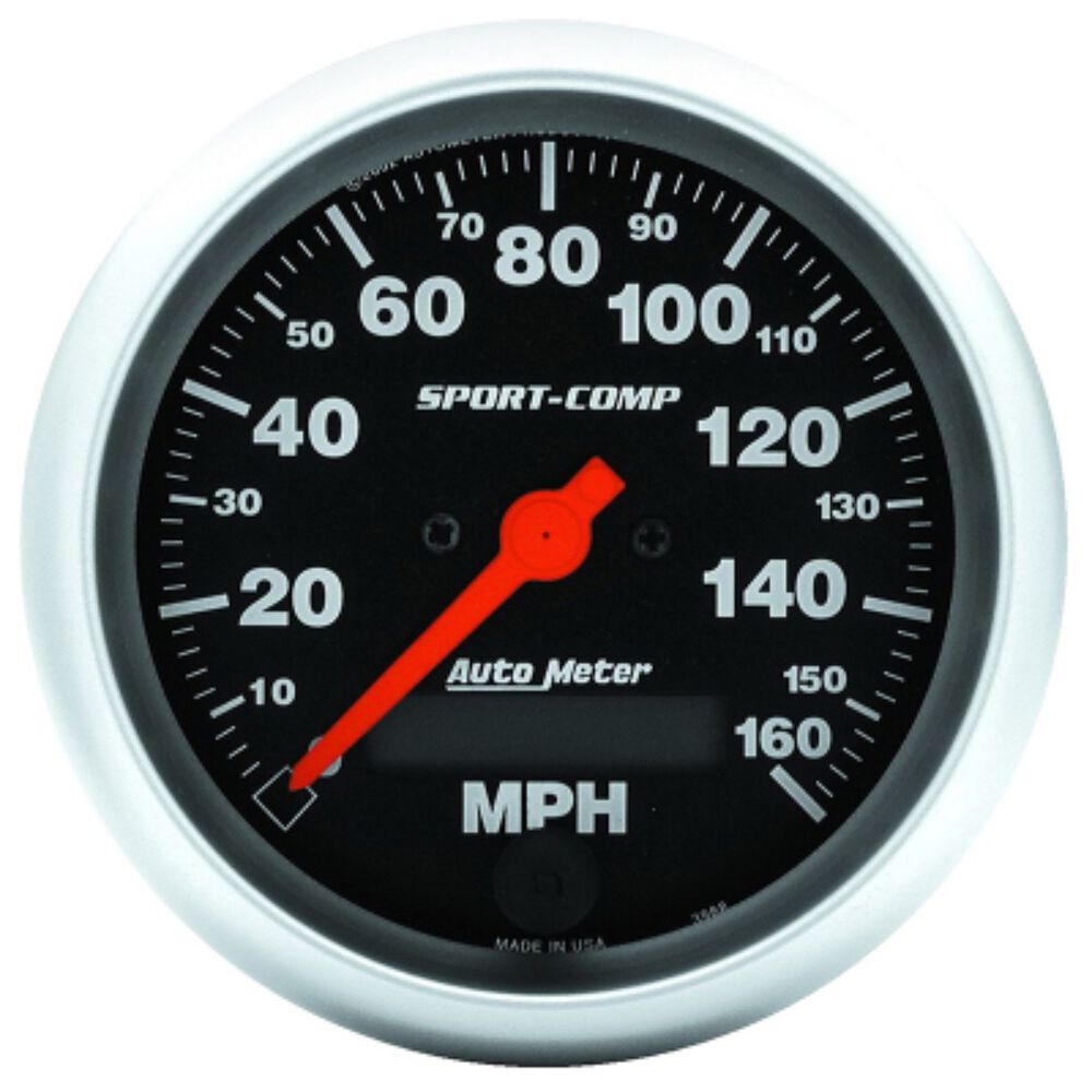 Autometer Sport-Comp Speedo 160 Mph In Dash Electronic - 160mph, 3 3/8 ...