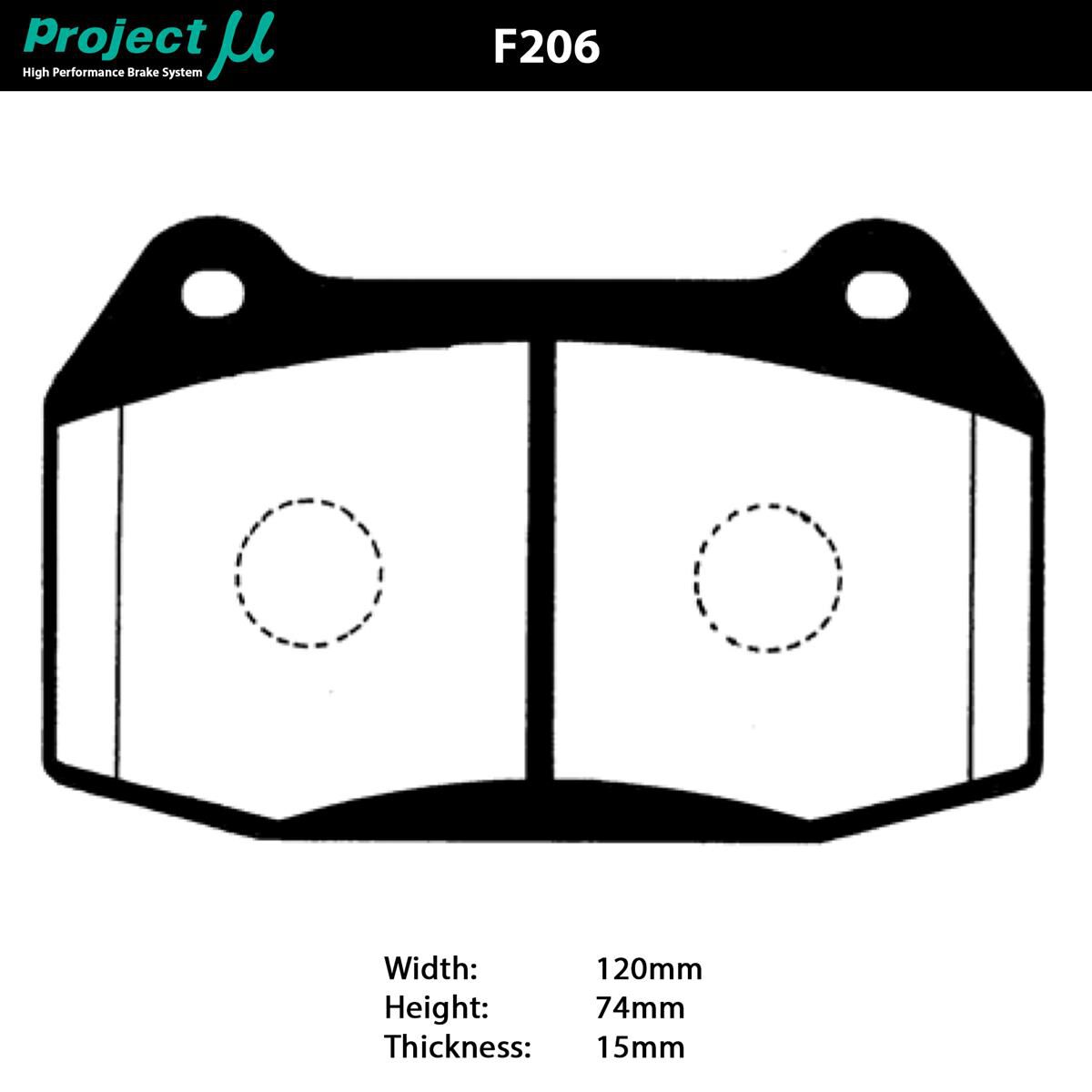 Project Mu HC-EP Brake Pads - F206-HC-EP | Supercheap Auto