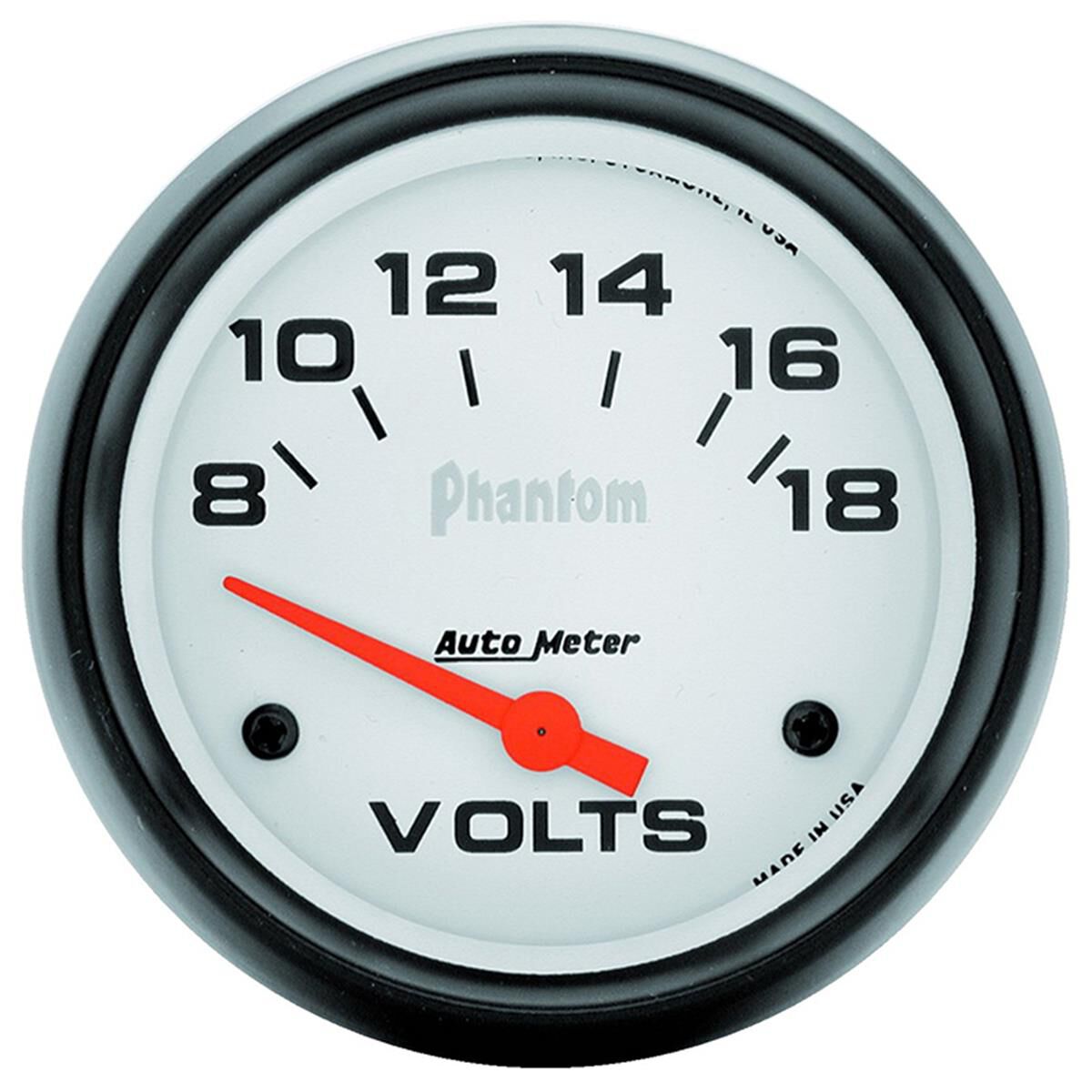 Autometer Phantom Voltmeter Electric - 2 5/8 Inch, Short Sweep, 0 - 18V ...