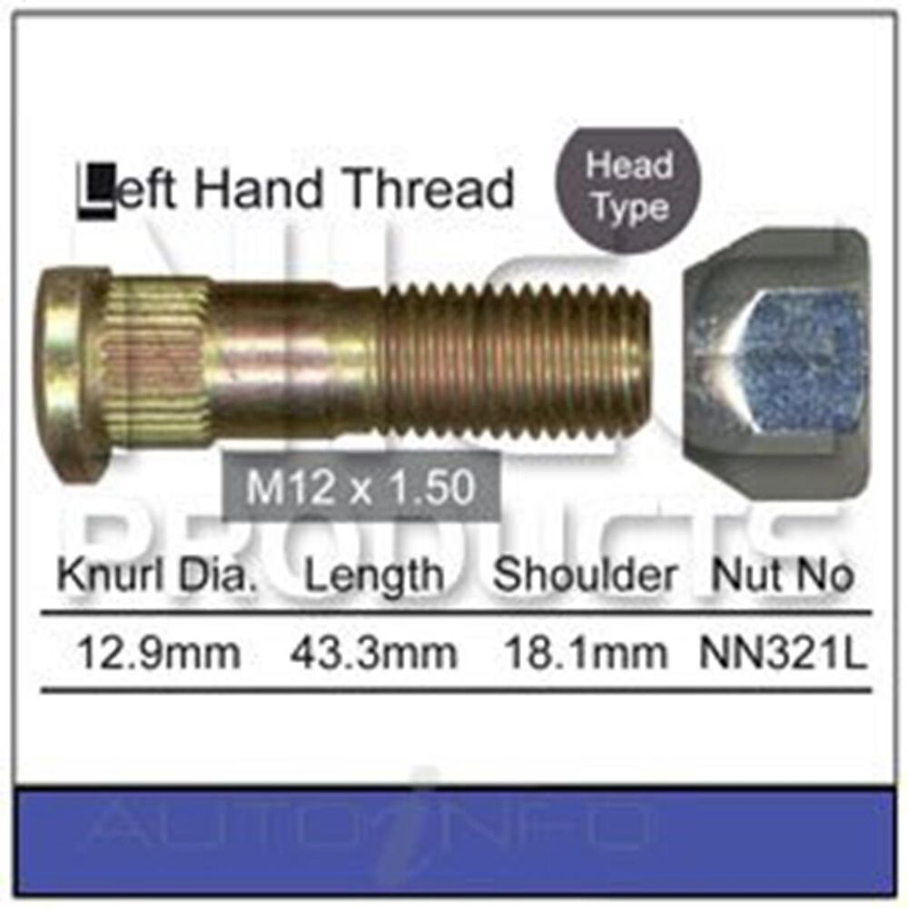 Nice Wheel Stud And Nut Set - NS348L | Supercheap Auto