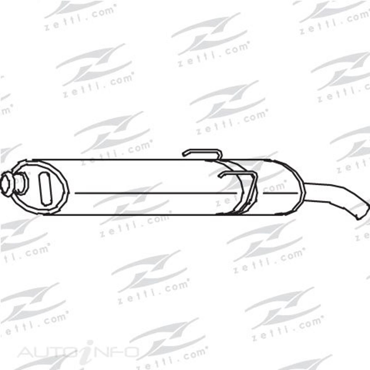 Redback Mufflers Bolt-On to suit 205 Gti 89> R-Muffler - M6497 ...