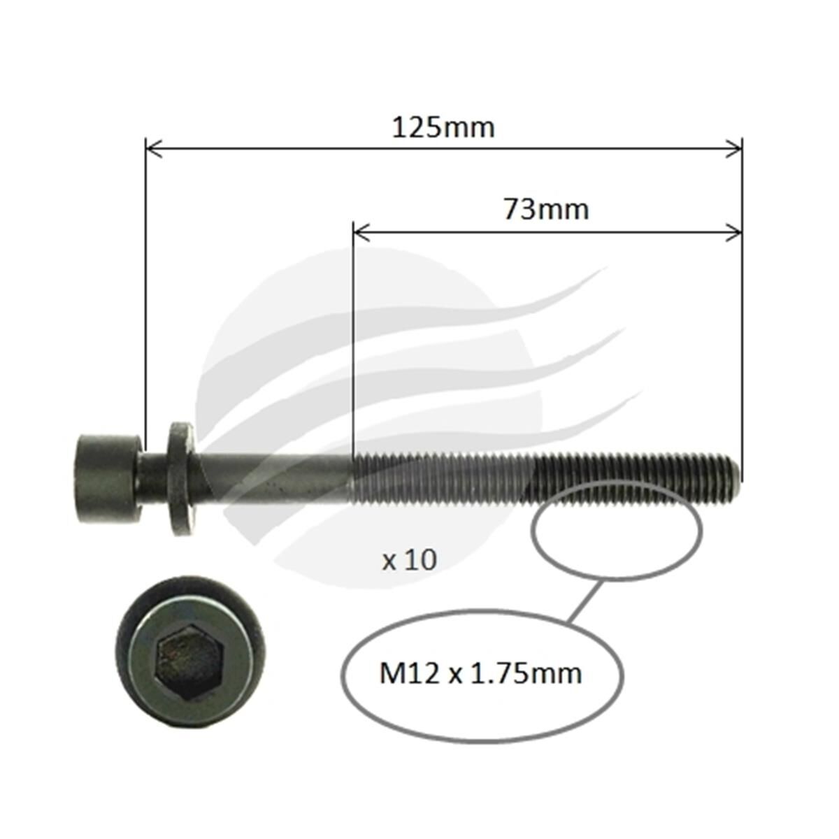 Aunger Cylinder Head Bolt Set Nissan Qr25De I4 Dohc Vvt - AHBS0230 ...