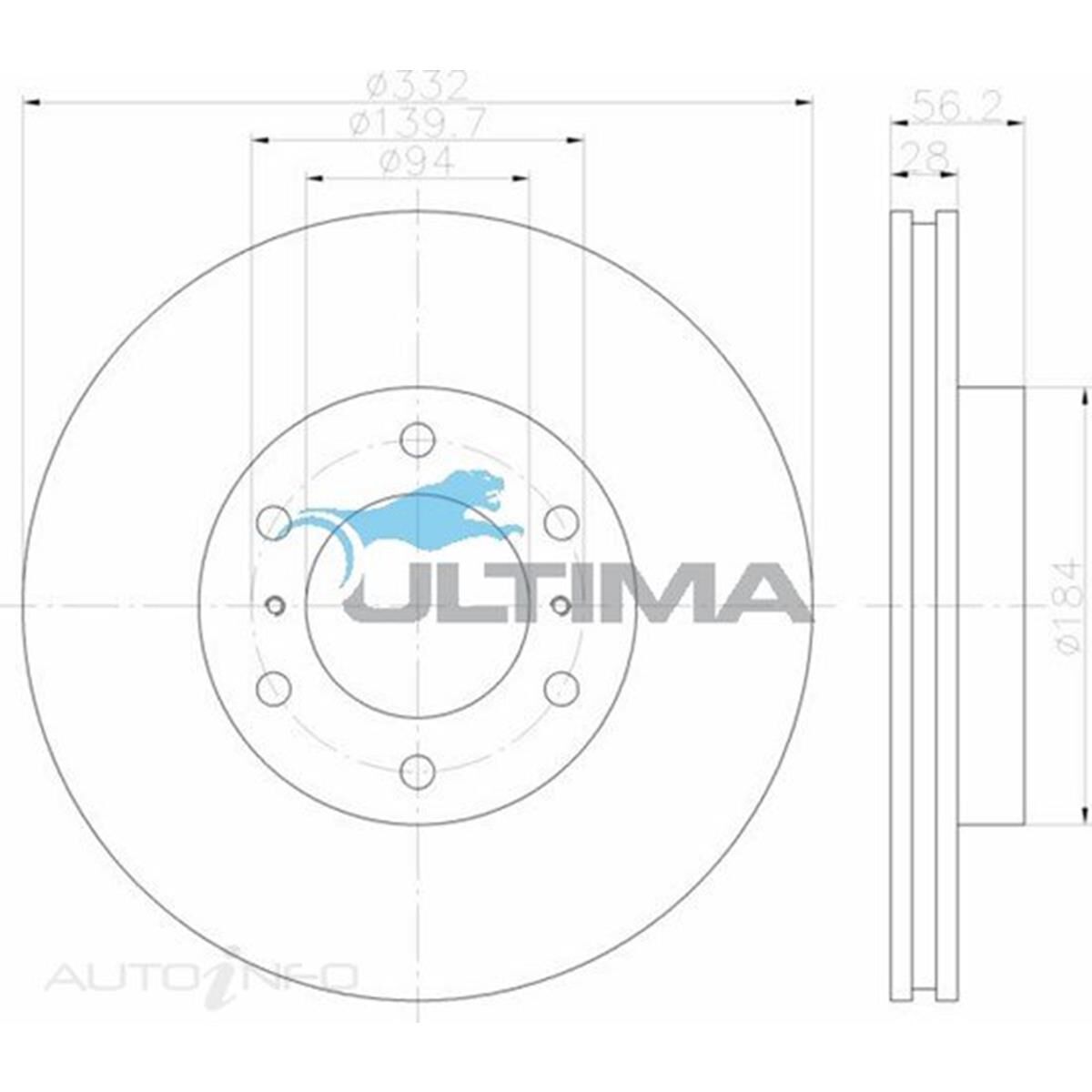 Ultima Brake Rotor - Single, AAP2216 | Supercheap Auto