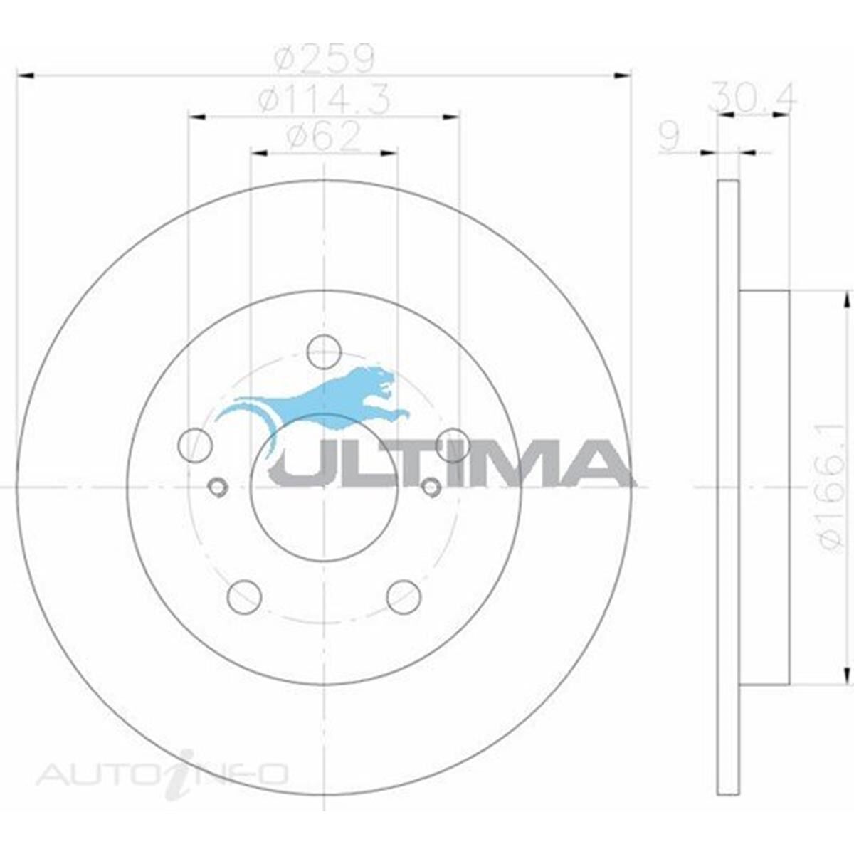 Ultima Brake Rotor - Single, AAP2743 | Supercheap Auto