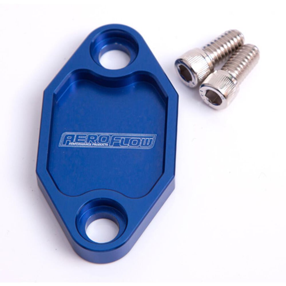 Aeroflow Billet Fuel Pump Block-Off Plate - Blue, AF64-2029 ...