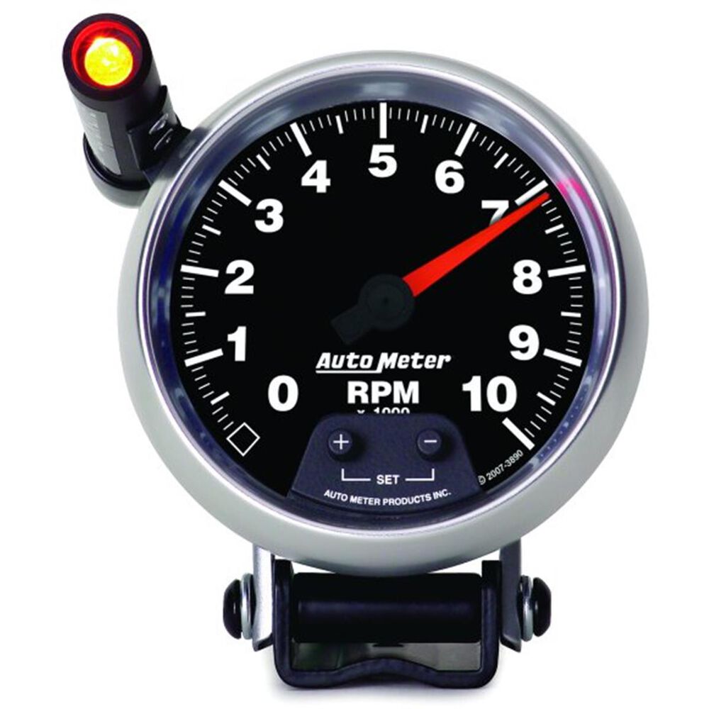 Autometer GS Tachometer Pedestal Mount With Shift Light - 10,000 RPM, 3 ...
