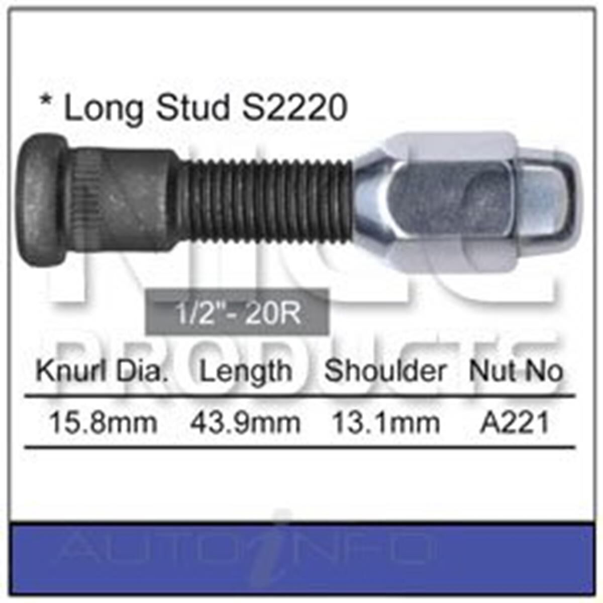 Nice Wheel Stud And Nut Set - NS217 | Supercheap Auto