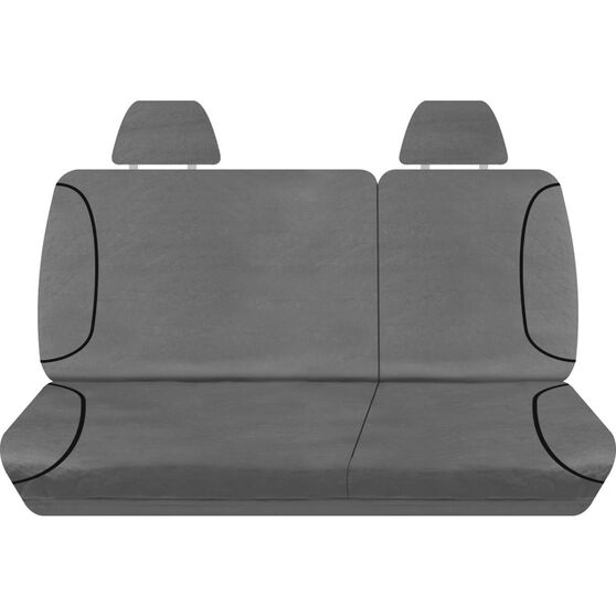 Tradies Canvas Ready Made Seat Covers - Rear, Grey, Suits Navara ...