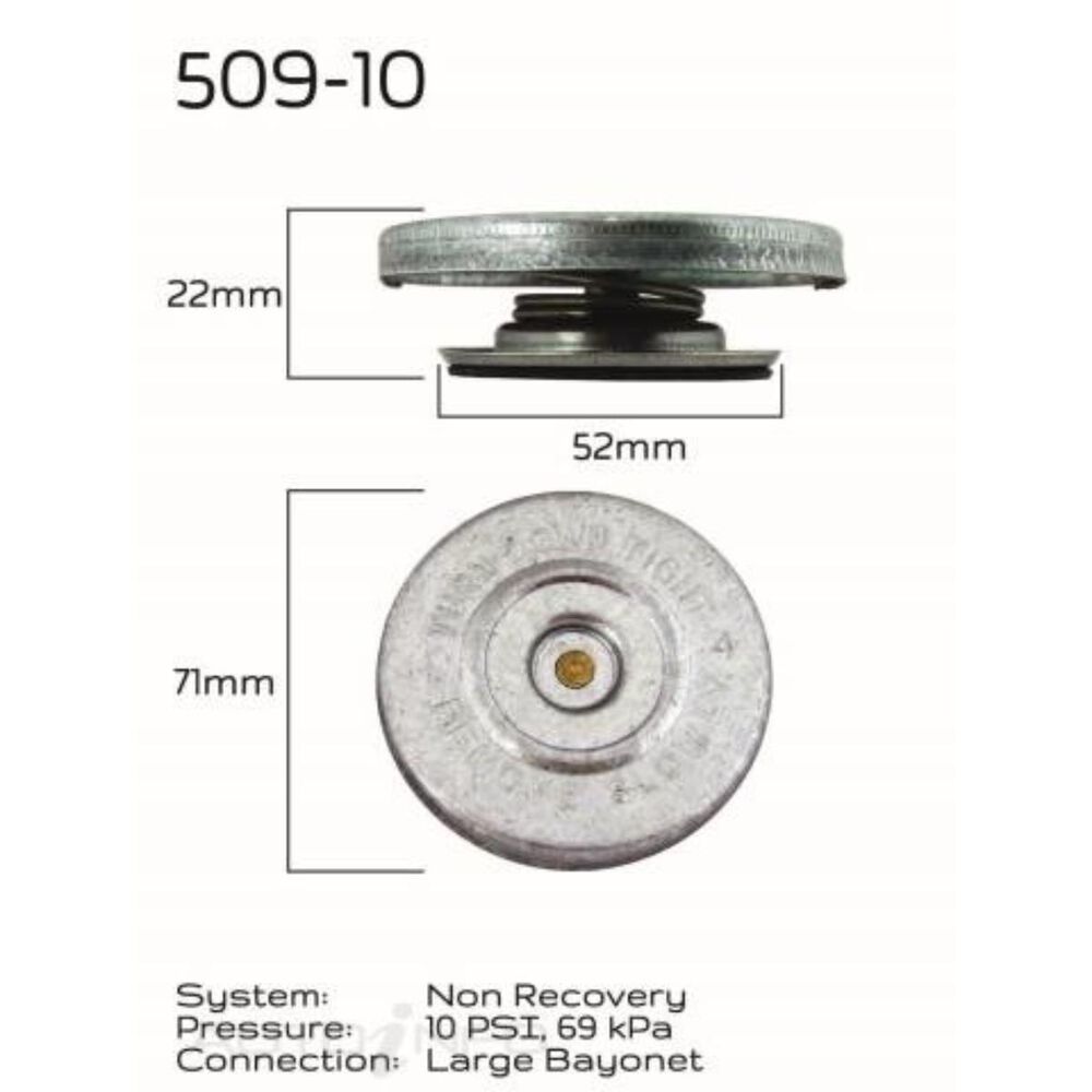 CPC Radiator Cap - 509-10 | Supercheap Auto