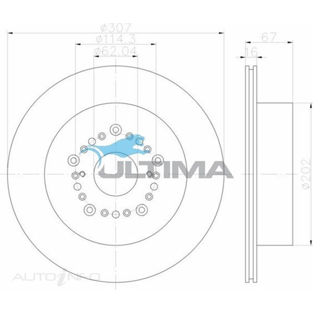 Ultima Brake Rotor - Single, AAP746 | Supercheap Auto