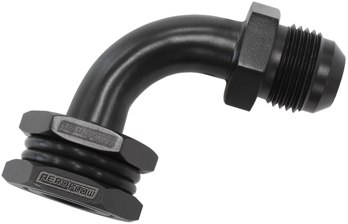 Aeroflow Bulkhead 90 Turbo Drain -10An Male Oil Pan Sump Adapter ...