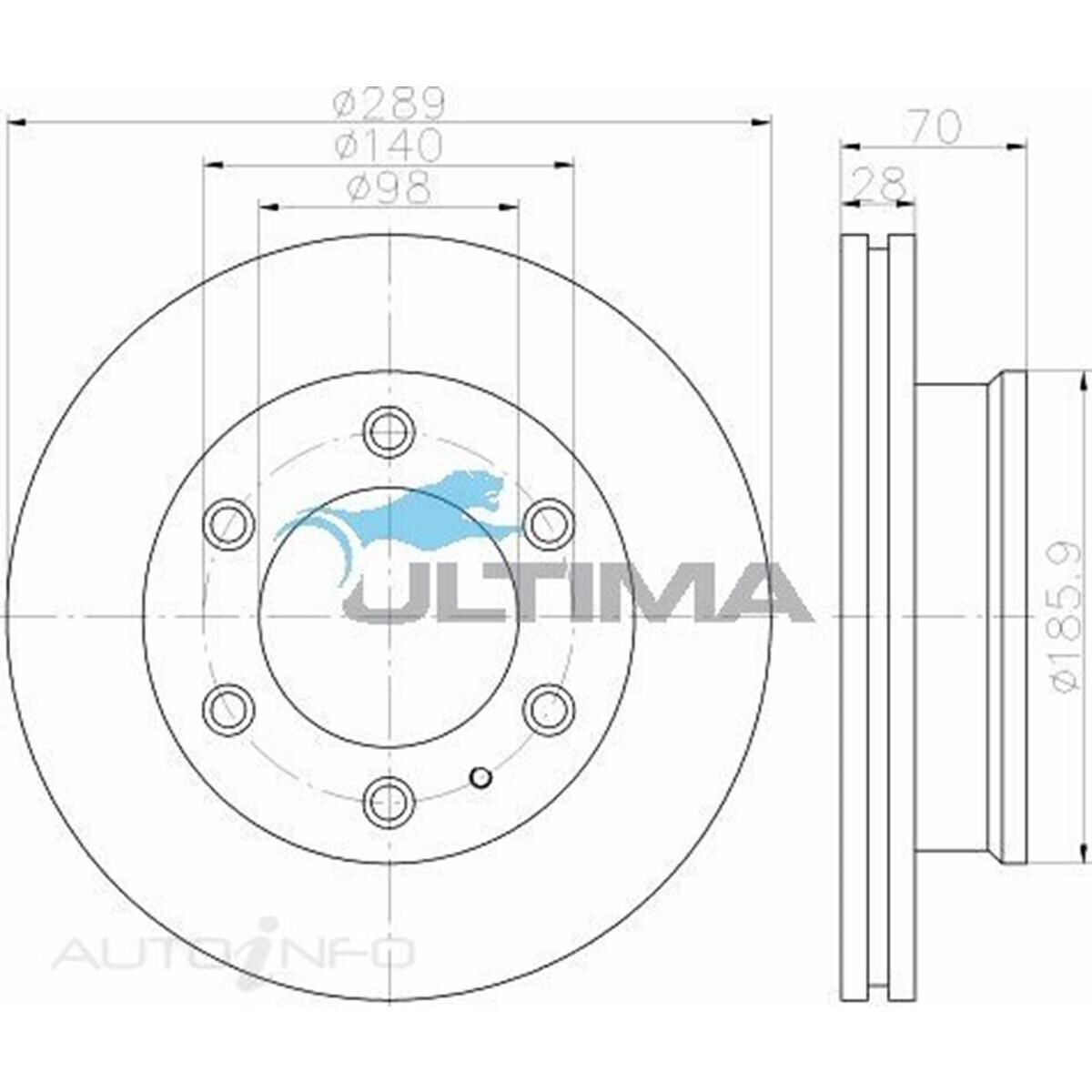 Ultima Brake Rotor - Single, AAP2952 | Supercheap Auto