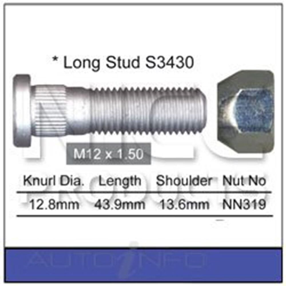 Nice Wheel Stud And Nut Set - NS370A | Supercheap Auto