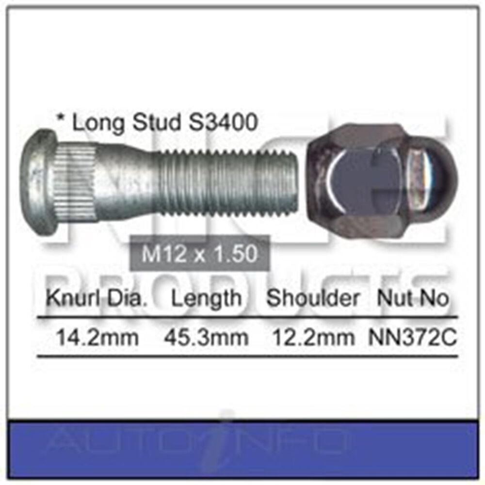 Nice Wheel Stud And Nut Set - NS345Y | Supercheap Auto