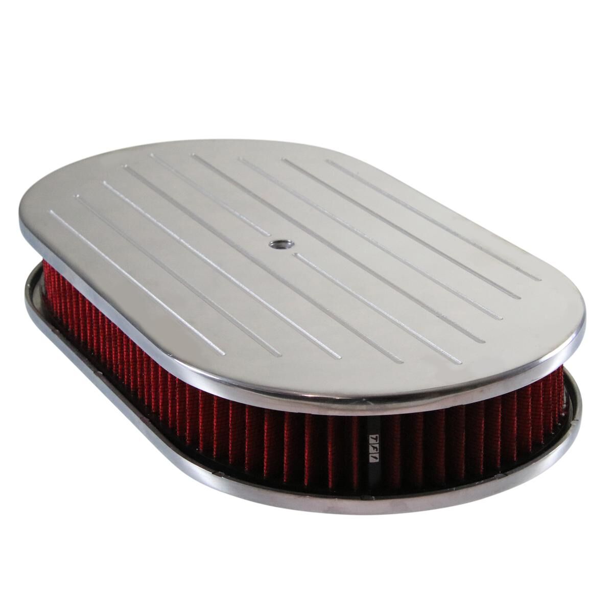 TFI Racing Oval Alloy Air Cleaner 15X8-1/4 Ball Milled Top to suit ...