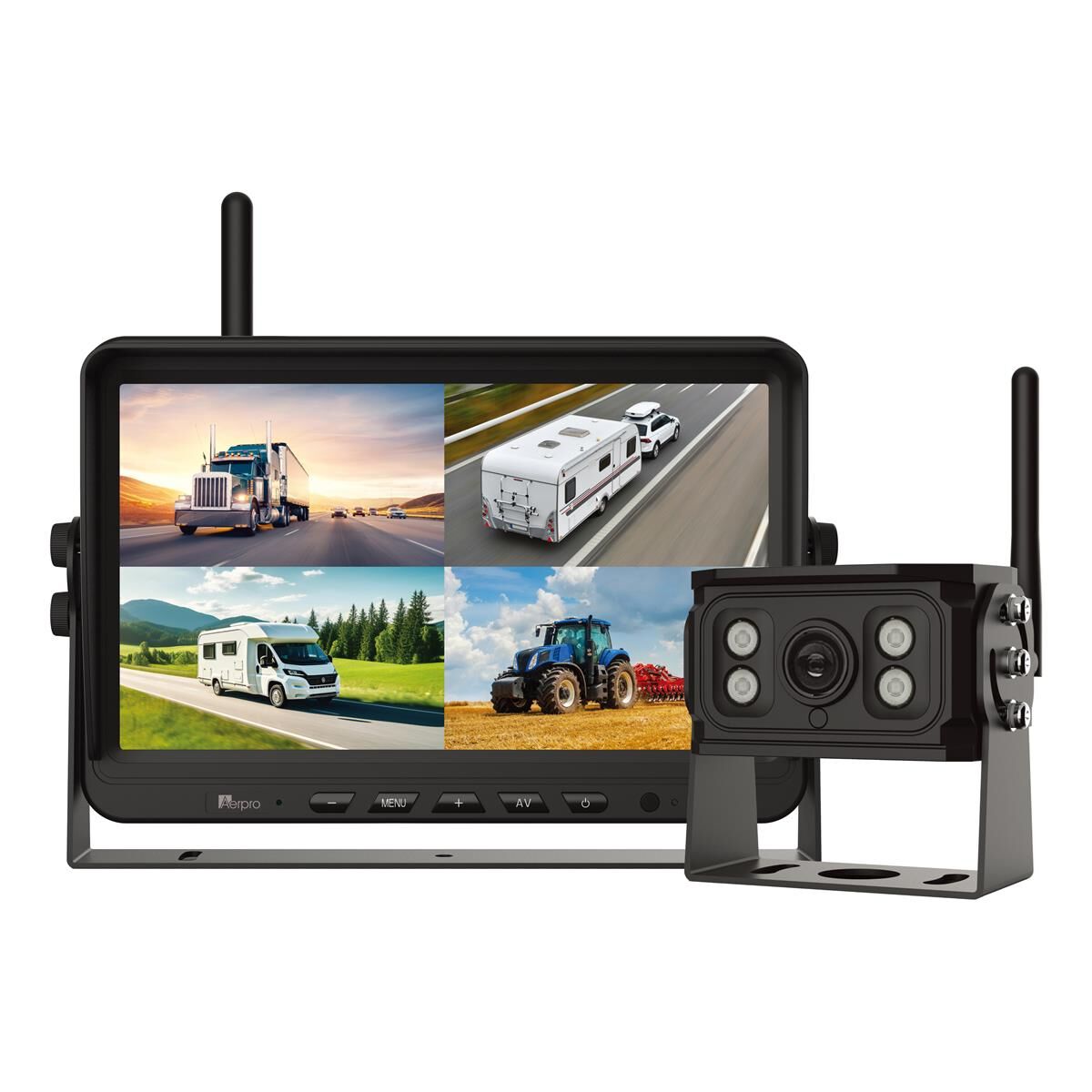 Aerpro 10" Wireless Heavy Duty Monitor 1080P HD Camera Kit - AVK10W1 ...