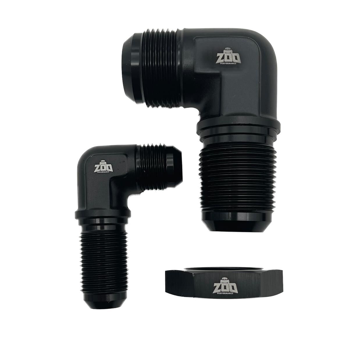 Zoo Performance AN16 90 Deg Flare Bulkhead With Nut - ZOO-AN833-16 ...