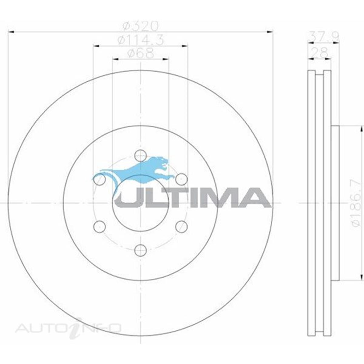 Ultima Brake Rotor - Single, AAP2312 | Supercheap Auto