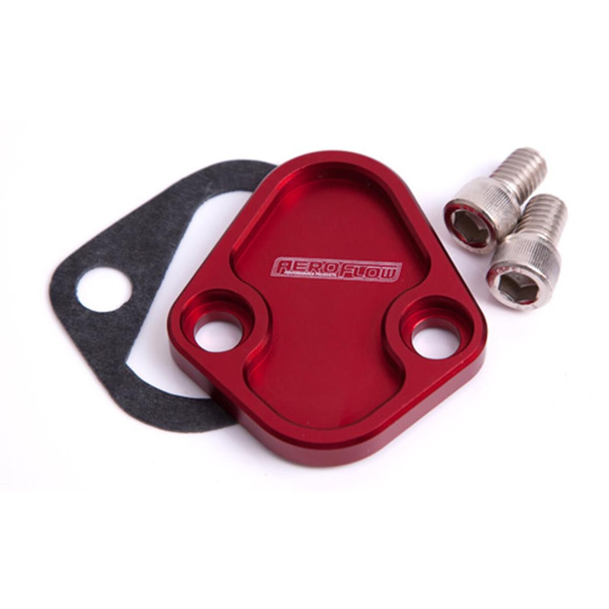 Aeroflow Billet Fuel Pump Block-Off Plate - Red, AF64-2027R ...