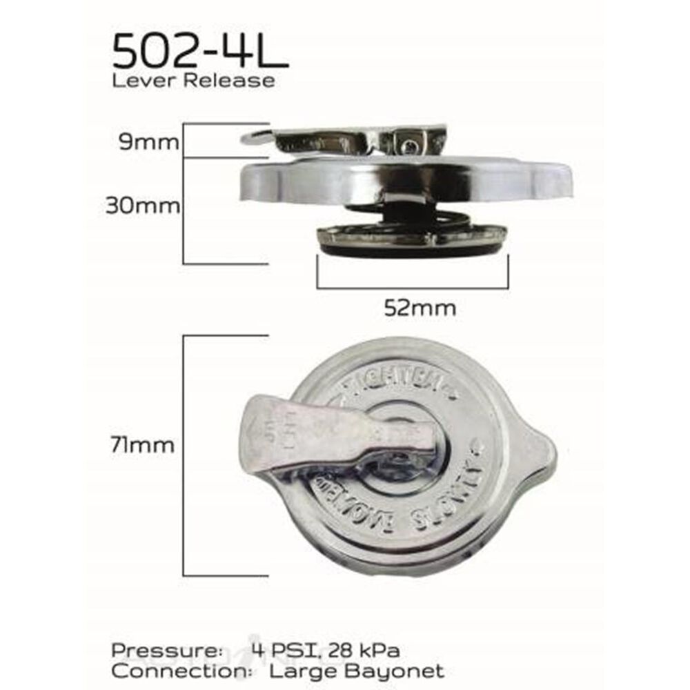 CPC Large Lever Release Radiator Cap - 502-04L | Supercheap Auto