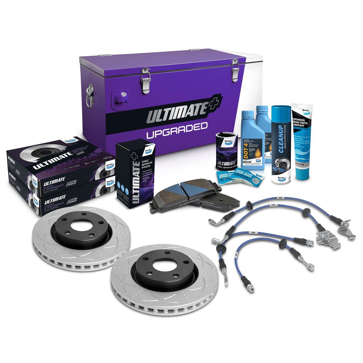 Bendix Ultimate+ Performance Front Brake Upgrade Kit - BUK504F-ULT+ ...
