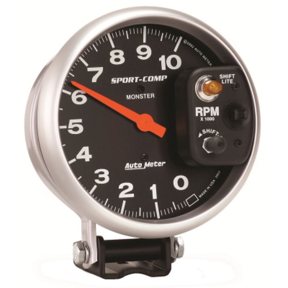 Autometer Sport-Comp Tachometer Pedestal Mount With Shift Light ...