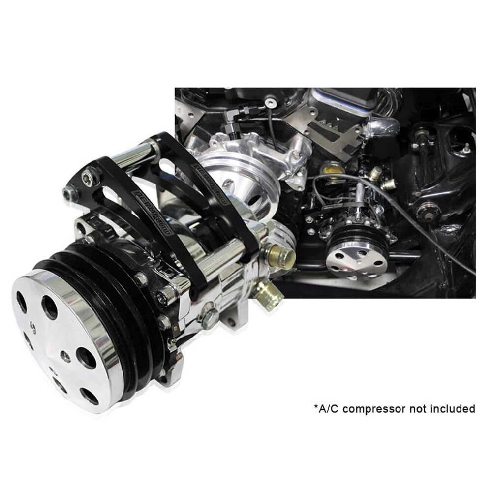 Aeroflow Low Mount Billet A/C Bracket (Polished), AF64-4012 ...