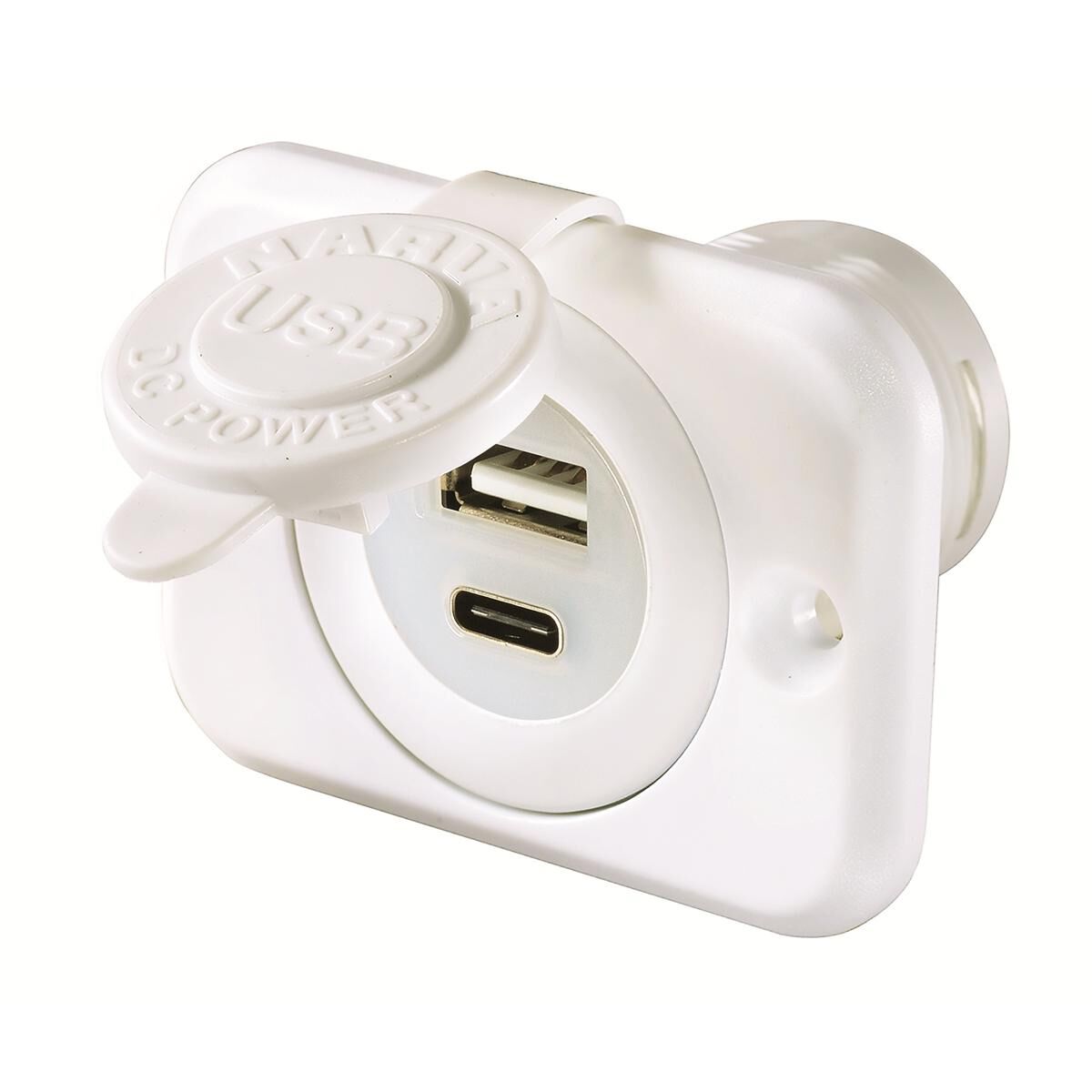 Narva Heavy Duty USB-A & USB-C Single Socket White Housing - 81103WBL ...