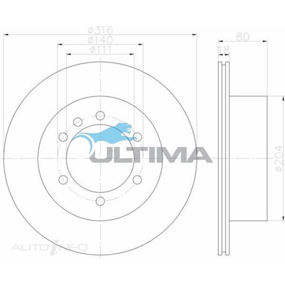Ultima Brake Rotor - Single, AAP622 | Supercheap Auto