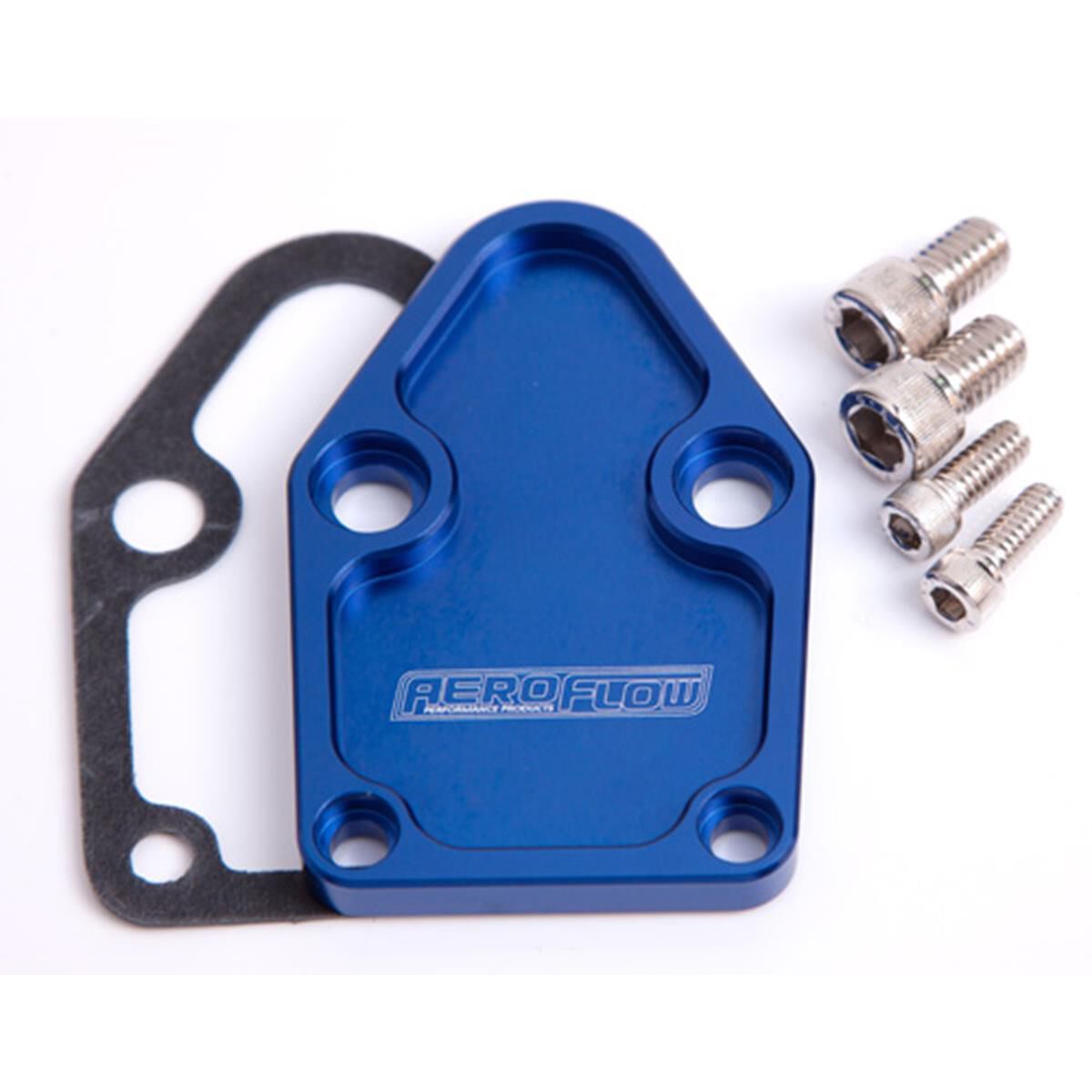 Aeroflow Billet Fuel Pump Block-Off Plate - Blue, AF64-2028 ...