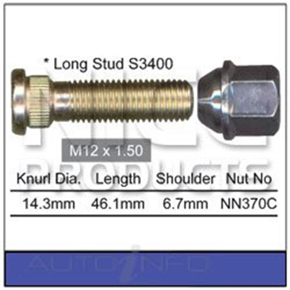 Nice Wheel Stud And Nut Set - NS312R | Supercheap Auto