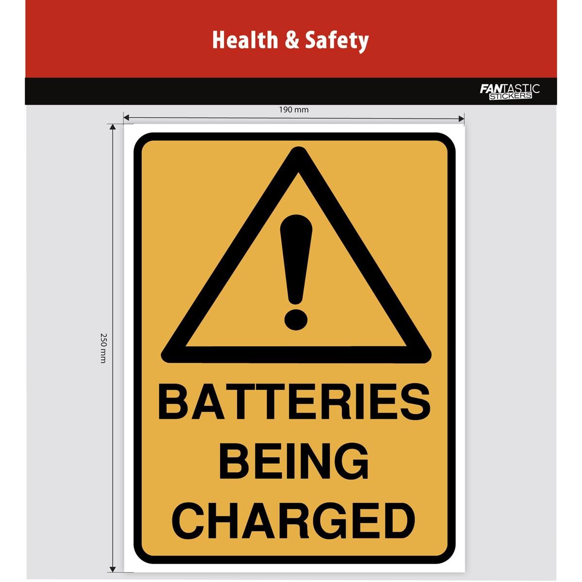 Fantastic Stickers Batteries Being Charged Sign 25cm - B-FB25-HSW-BBC ...