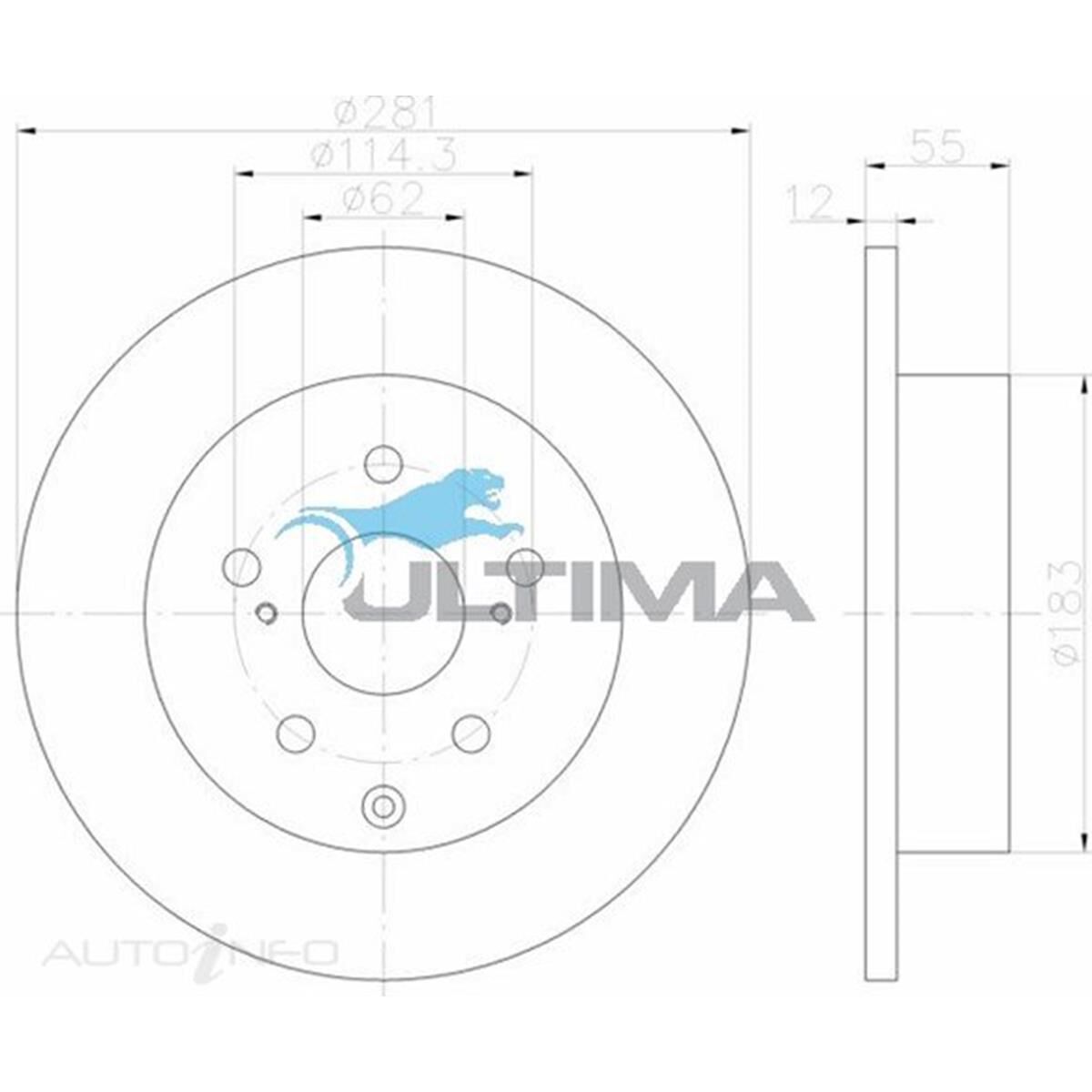 Ultima Brake Rotor - Single, AAP2745 | Supercheap Auto