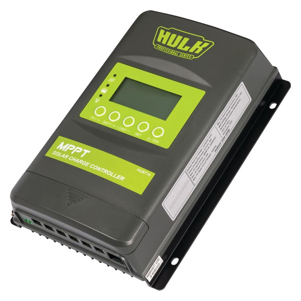 Hulk 4x4 Mppt Solar Controller 20 Amp 12/24V Max. Pv Voc 100V - HU6714 ...
