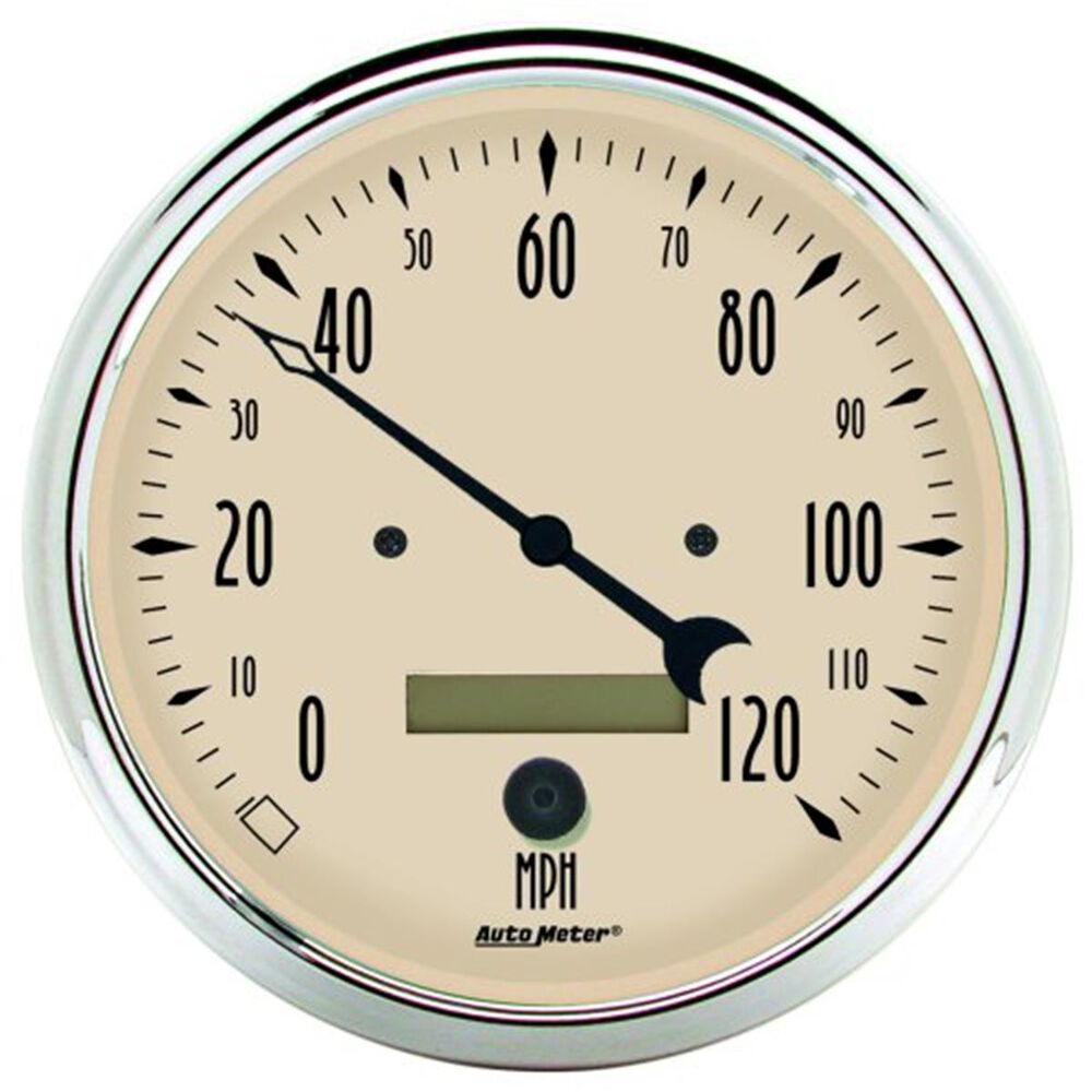 Autometer Antique Beige Speedo 120 Mph Electric - 120mph, 5 Inch ...