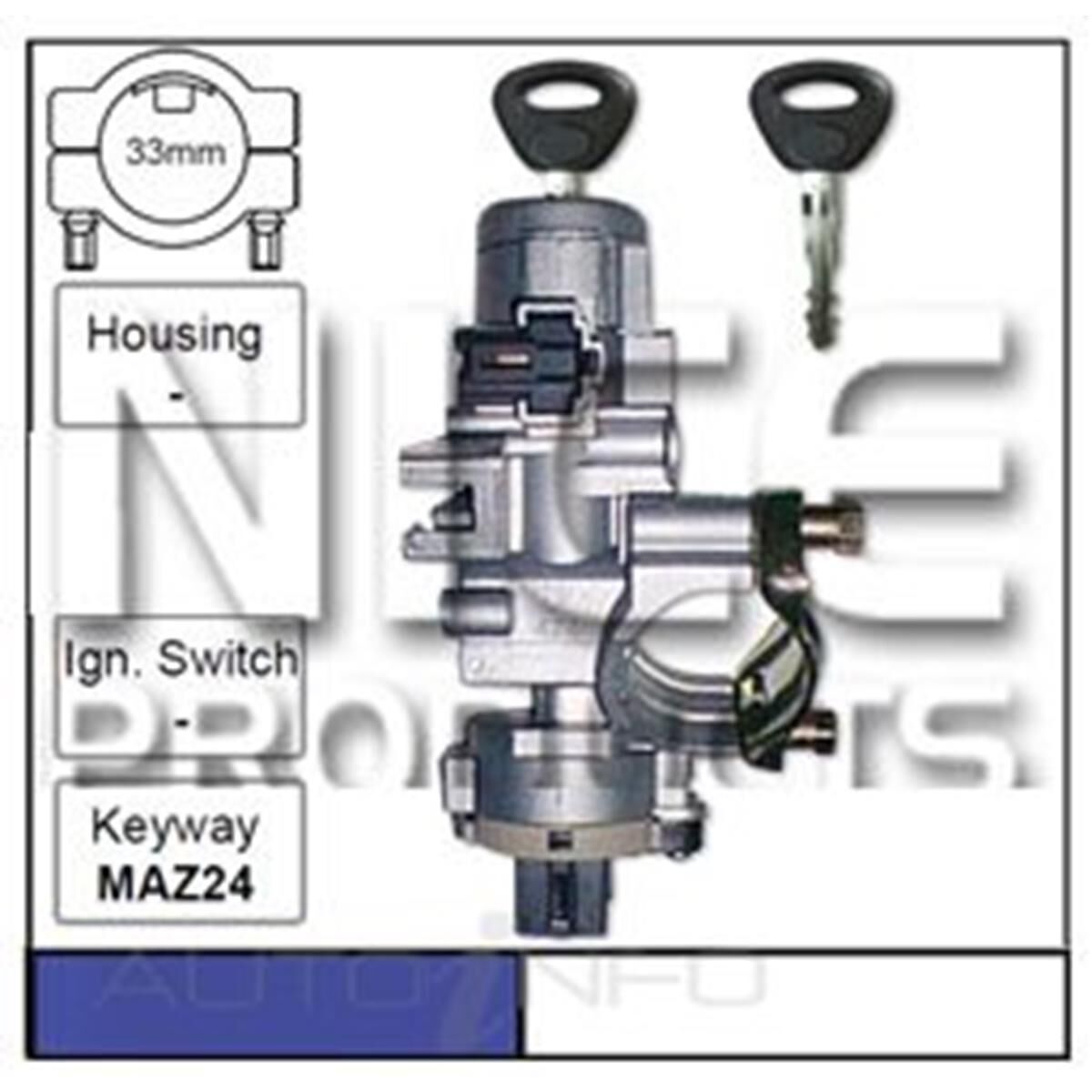 Nice Ignition Switch And Lock Assembly - NIC255 | Supercheap Auto