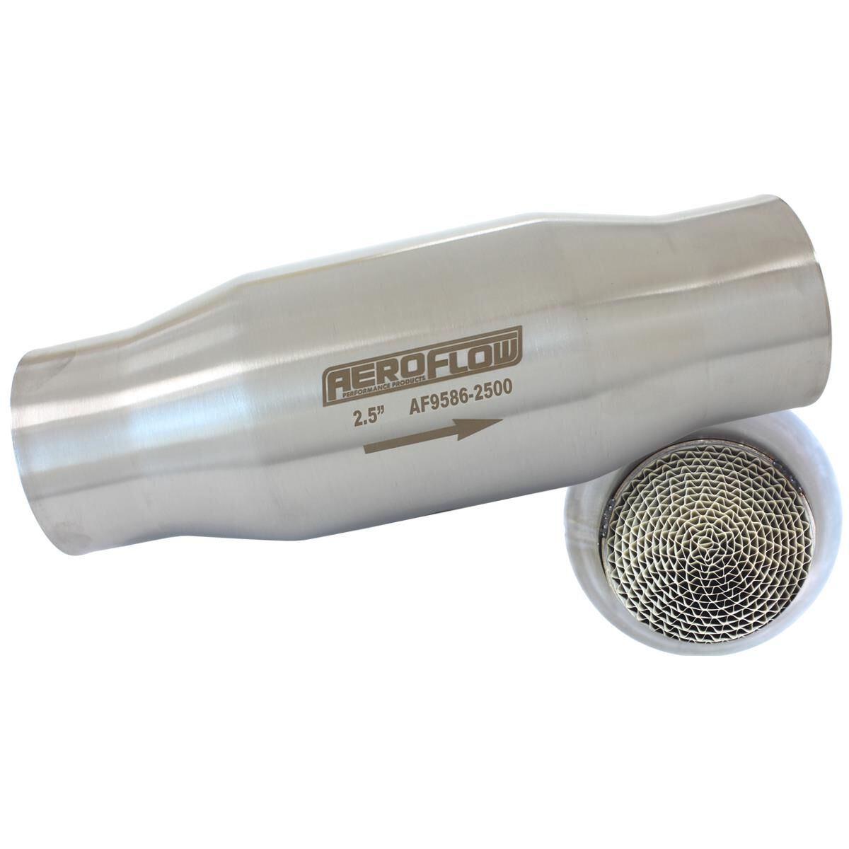 Aeroflow 50 Cell Per Inch Metallic Catalytic Convertor 2-1/2" O.D ...