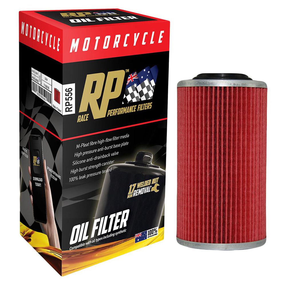 Race Performance Motorcycle Oil Filter - RP556 | Supercheap Auto