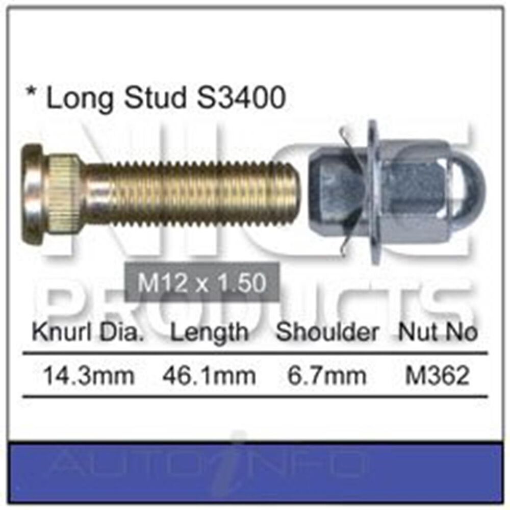 Nice Wheel Stud And Nut Set - NS366 | Supercheap Auto