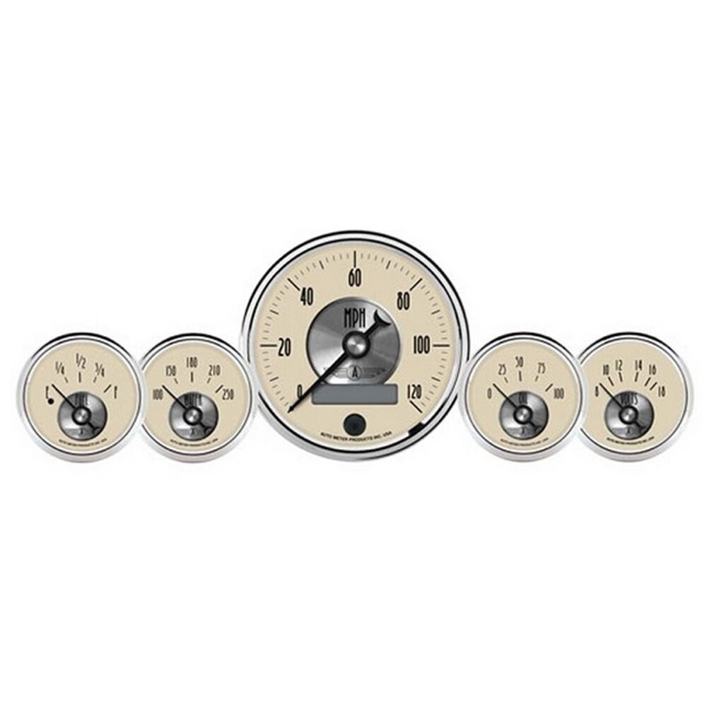 Autometer Prestige Series Ivory Gauge Kit With Speedo And Gauges - 5 ...