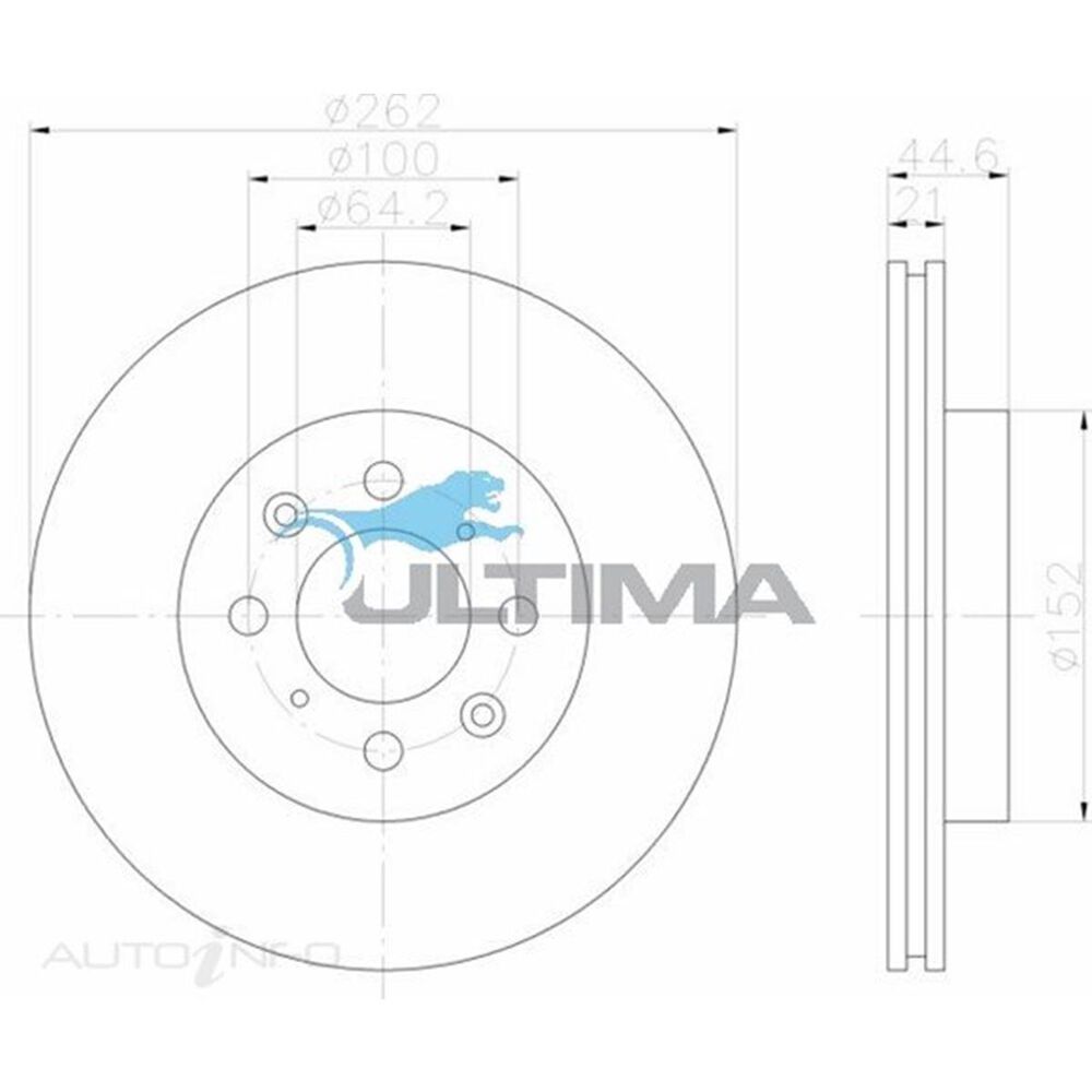 Ultima Brake Rotor - Single, AAP474 | Supercheap Auto