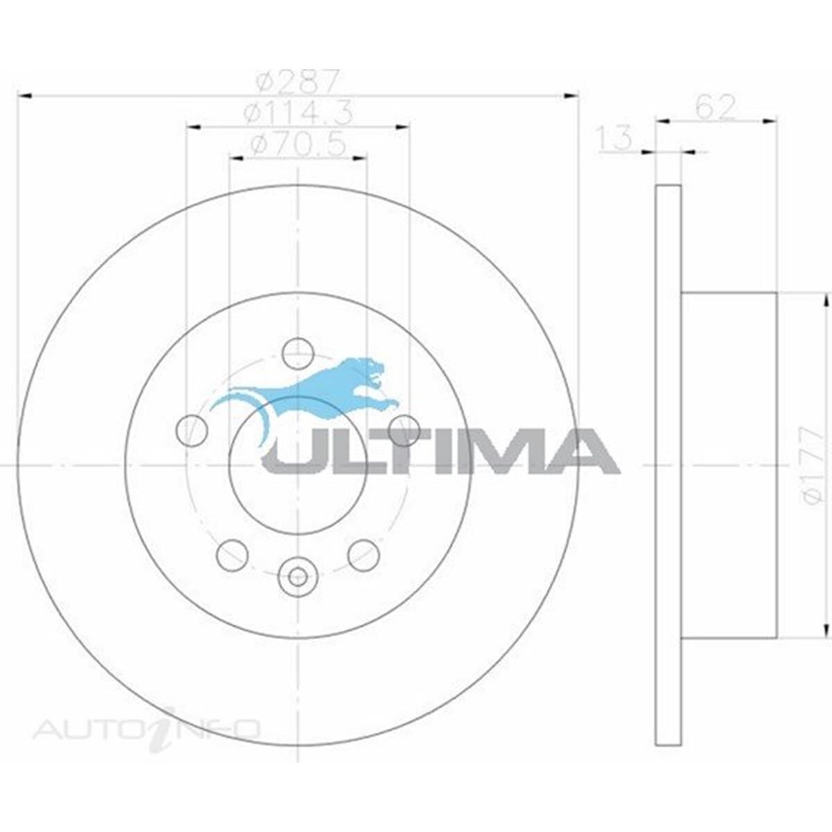 Ultima Brake Rotor - Single, AAP111B | Supercheap Auto
