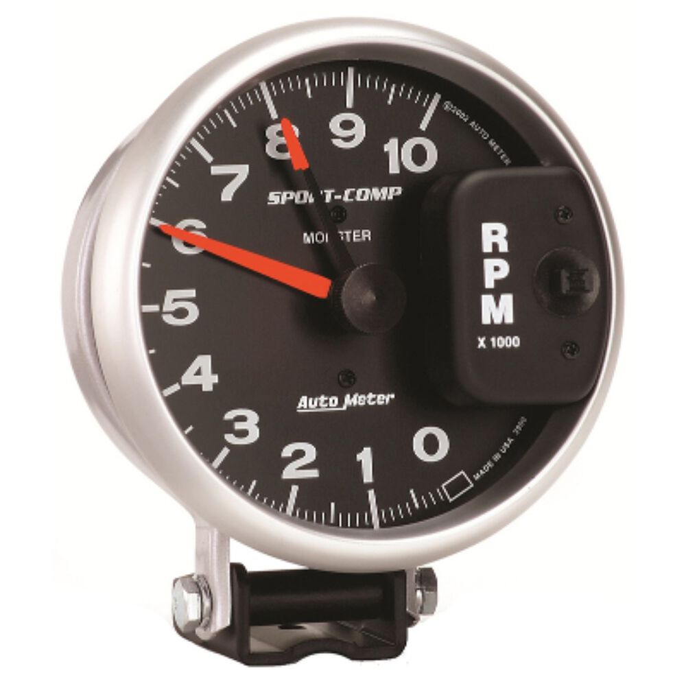 Autometer Sport-Comp Tachometer Pedestal Mount With Adjustable Pointer ...