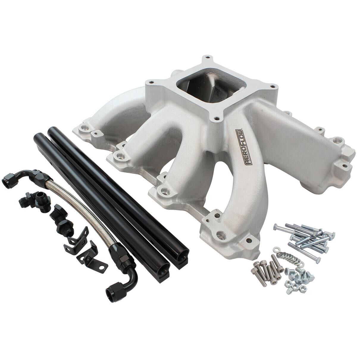 Aeroflow GM LS Carby Intake Manifold Cathedral Hi Rise EFI LS1 LS2 ...